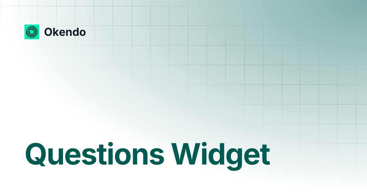 Questions Widget | Okendo